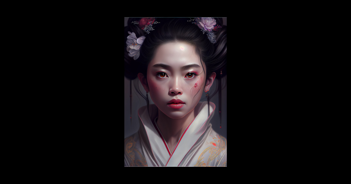 Japanese Geisha In Digital Art. Gift Idea For Japan Fans 3 - Geisha ...