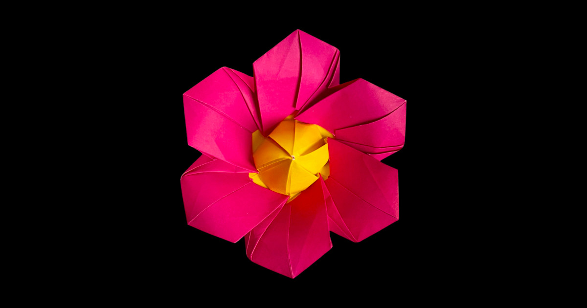 Origami flower - Origami - Sticker | TeePublic