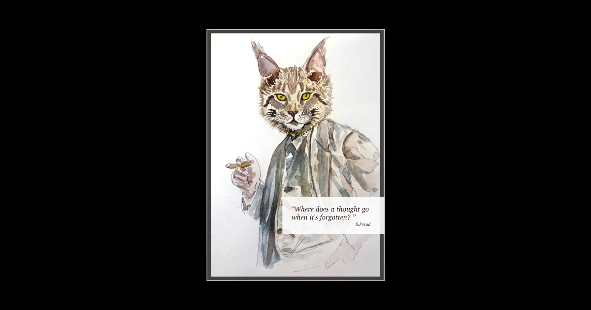 The philosopher Maine coon cat with Freud's phrase - Philosopher ...