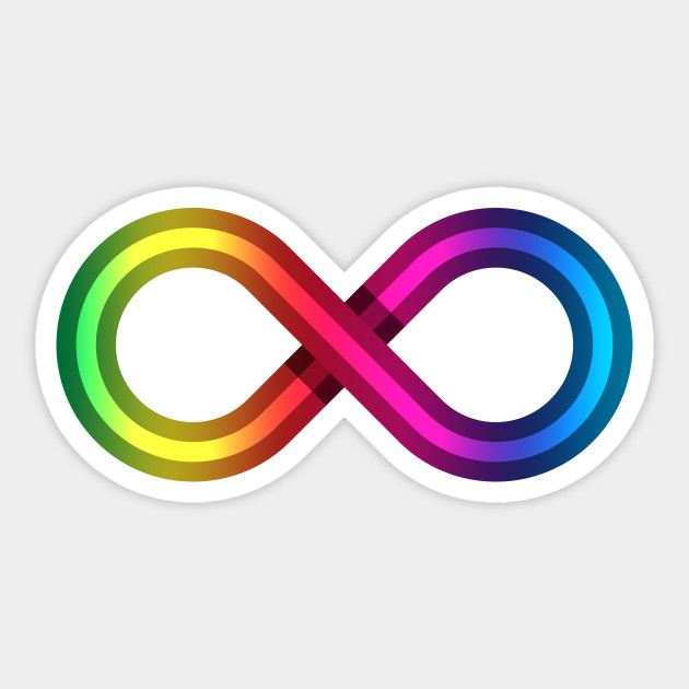 Neurodiversity Rainbow Infinity Symbol - Neurodiversity - Sticker ...