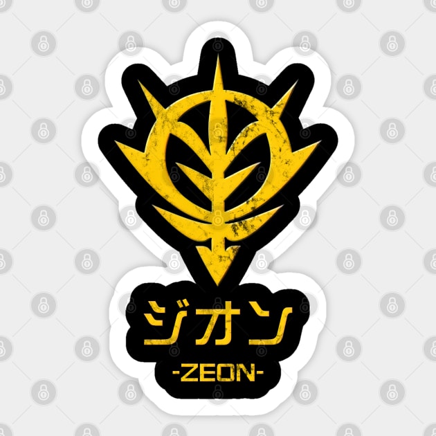 Zeon Gundam Sign - Mecha - Sticker | TeePublic