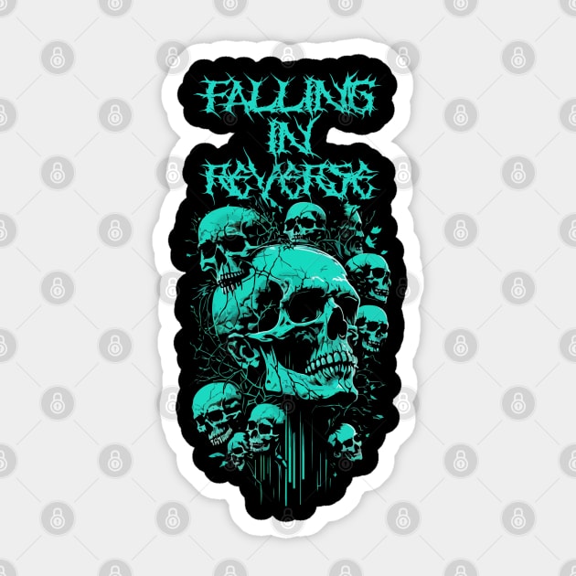 falling in skulls - Falling In Reverse - Sticker | TeePublic