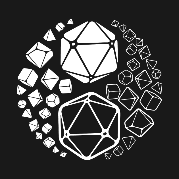 Yin Yang RPG D20 Dice - Dnd - T-Shirt | TeePublic