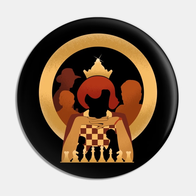 Lady Chess - Queens Gambit - Pin | TeePublic