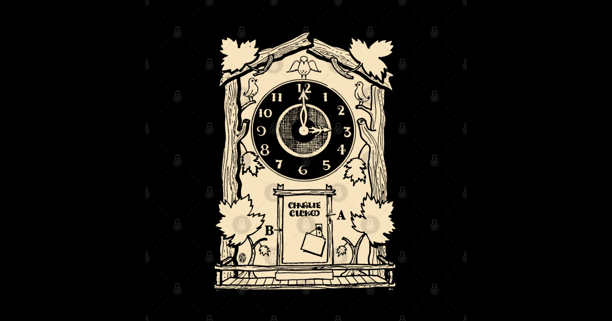 Vintage Charlie Cuckoo Clock - Cuckoo - Sticker | TeePublic