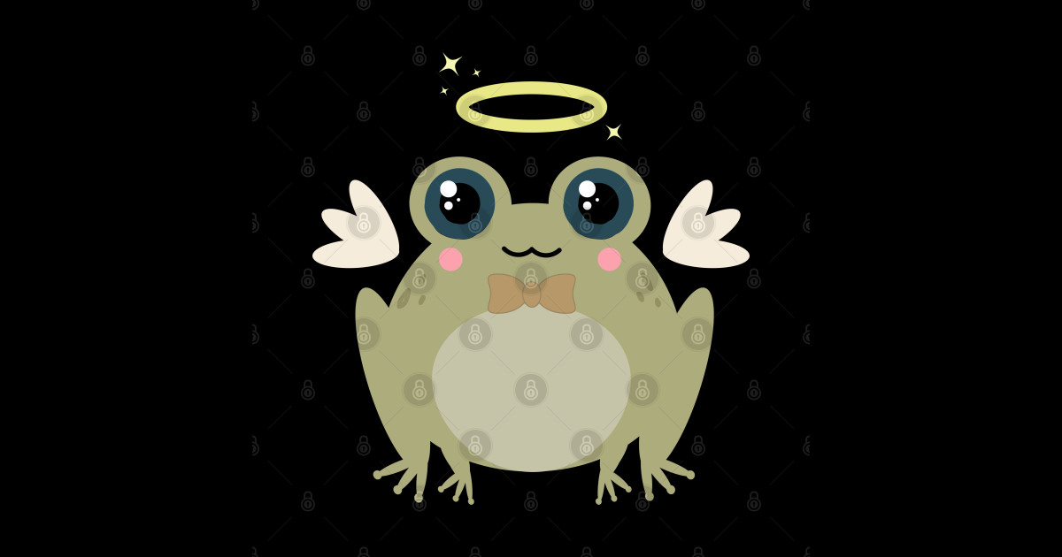 Angel Frog - Frog - Sticker | TeePublic