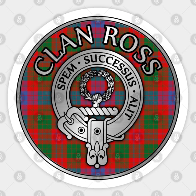 Clan Ross Crest & Tartan - Ross - Sticker | TeePublic