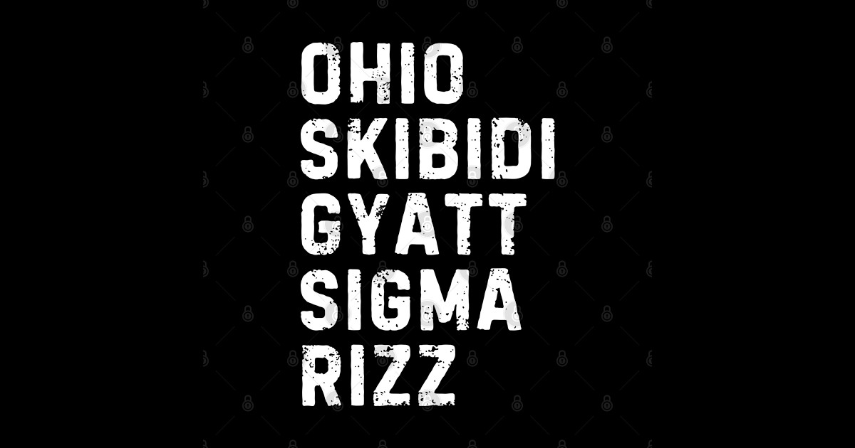 Ohio Skibidi Gyatt Sigma Rizz - Ohio Skibidi Gyatt Sigma Rizz - Posters and Art Prints | TeePublic