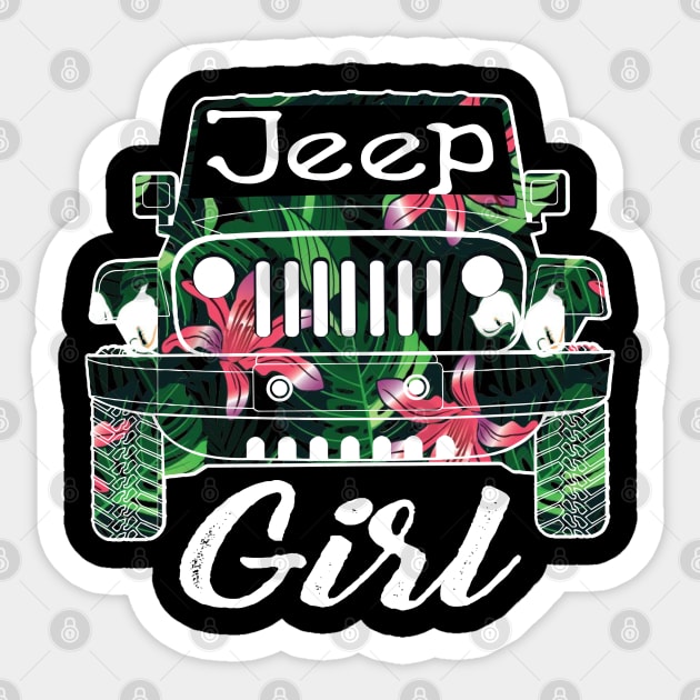 Cute Jeep Girl 4x4 Offroad - Jeep Girl Lover - Sticker | TeePublic