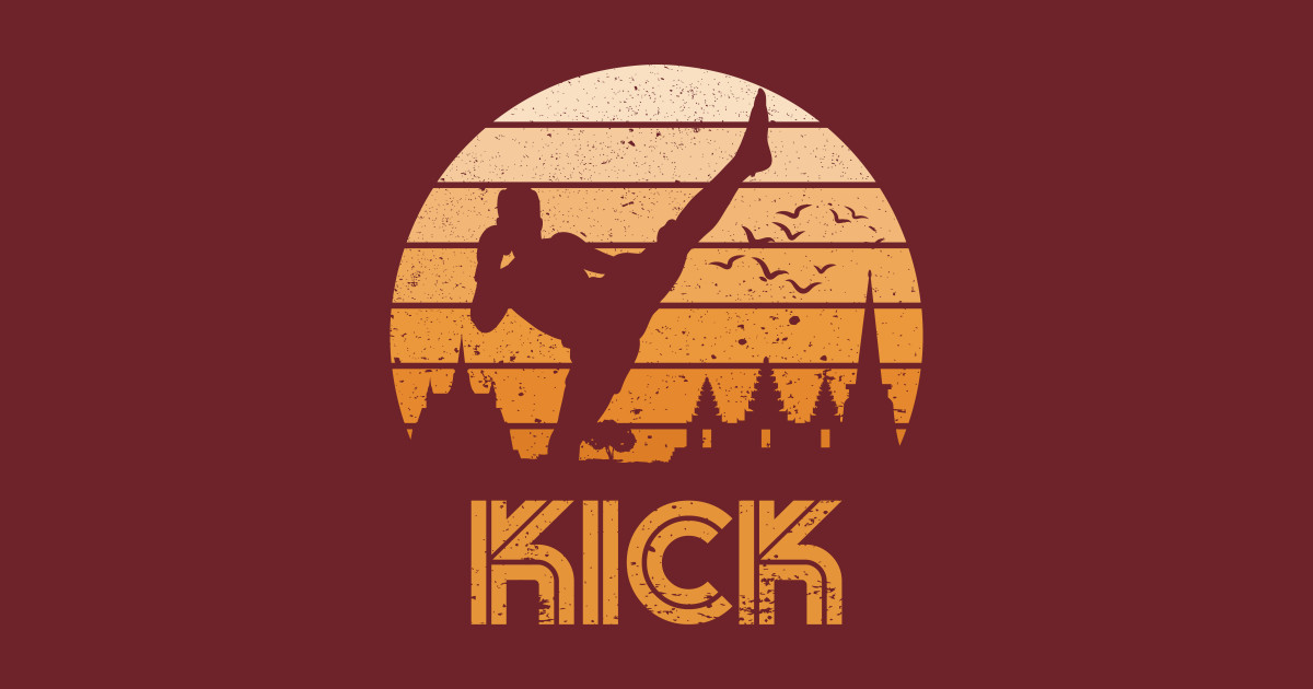 Retro Kick Boxer Guy - Retro Kickboxing - T-Shirt | TeePublic