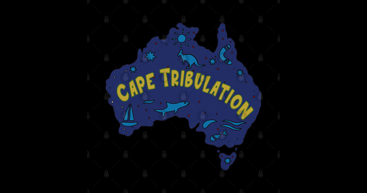 AUSSIE MAP CAPE TRIBULATION - Australia - Sticker | TeePublic