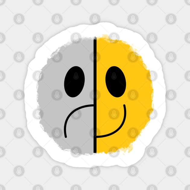 Happy sad face - Emoji - Magnet | TeePublic