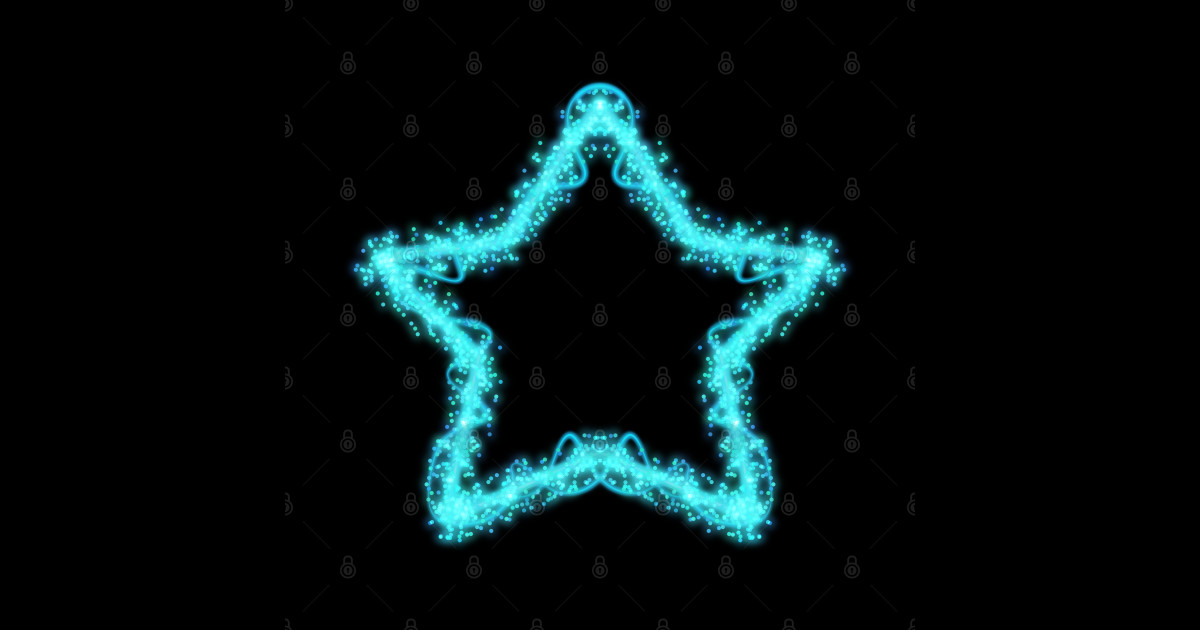Blue neon star, universe - Blue Star - Posters and Art Prints | TeePublic