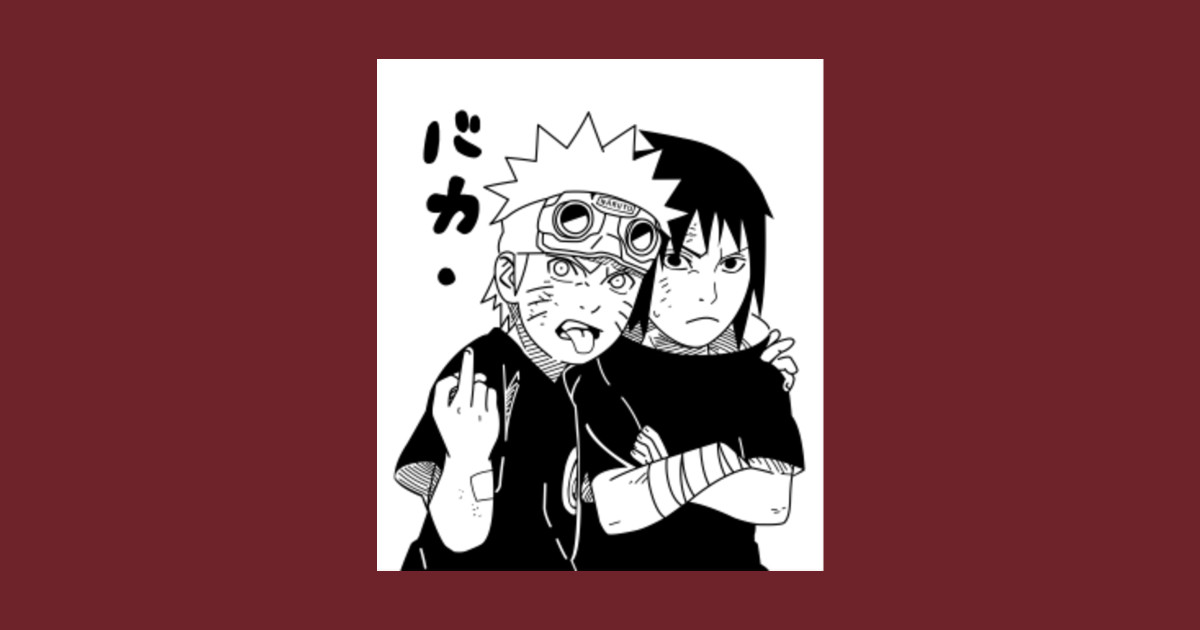 Naruto And Sasuke Bad Ass Naruto T Shirt Teepublic