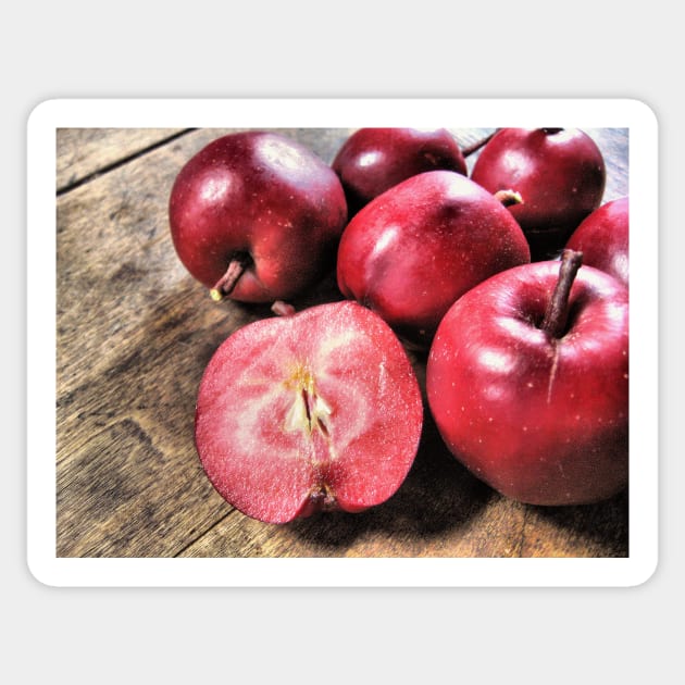 Red Moon Apples - Apple - Sticker | TeePublic