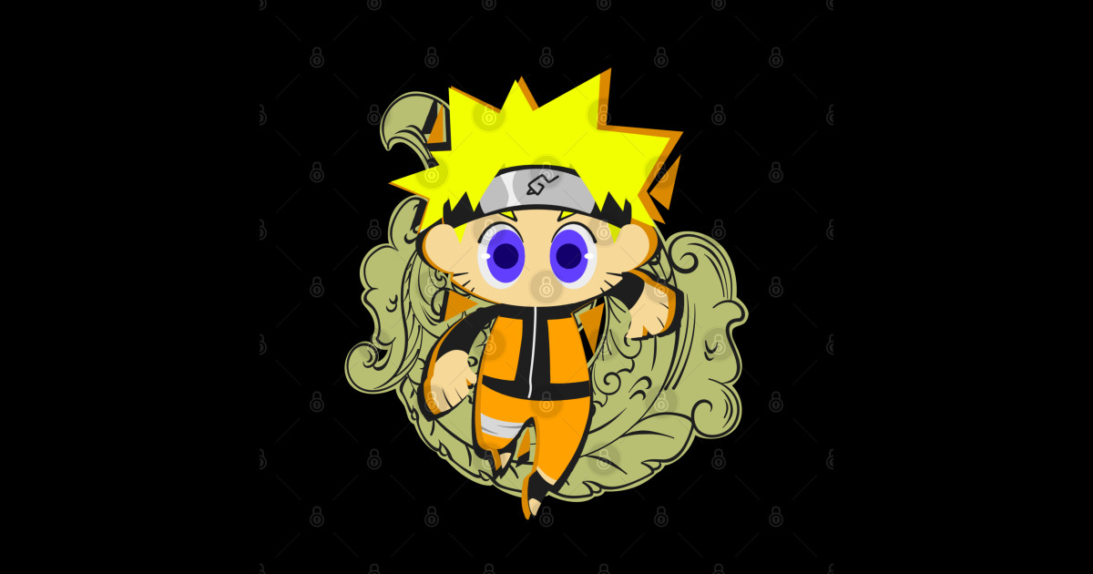 Naruto with a chibi style - Anime And Manga - Sticker | TeePublic