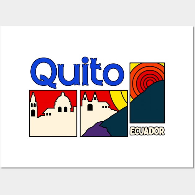 Quito Ecuador Retro Aesthetic Skyline - Quito - Posters and Art Prints ...