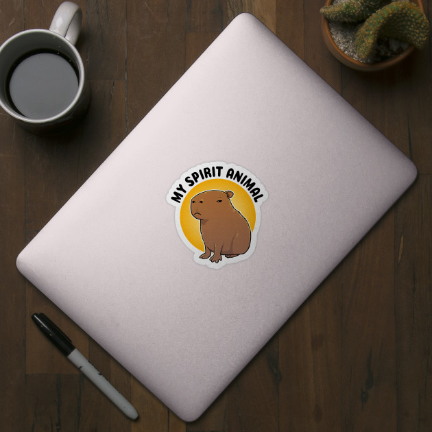 My spirit animal grumpy Capybara - Capybara - Sticker | TeePublic