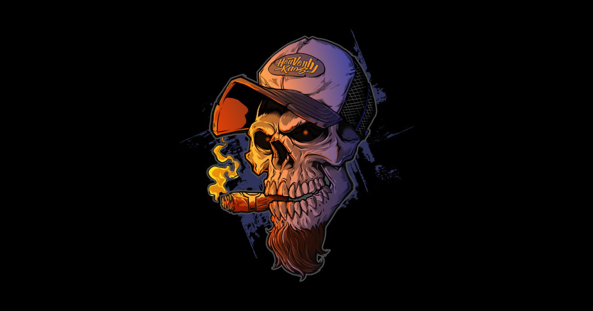 Trucker Skull - Skull - Sticker | TeePublic