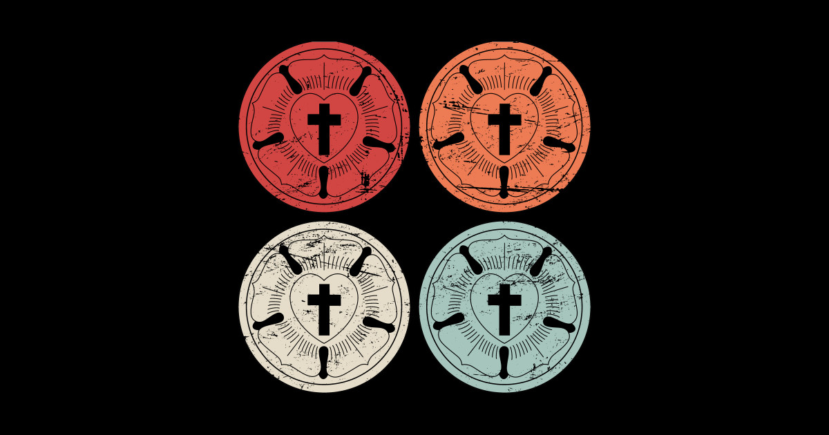 Vintage Retro Luther Roses - Lutheran - Sticker | TeePublic