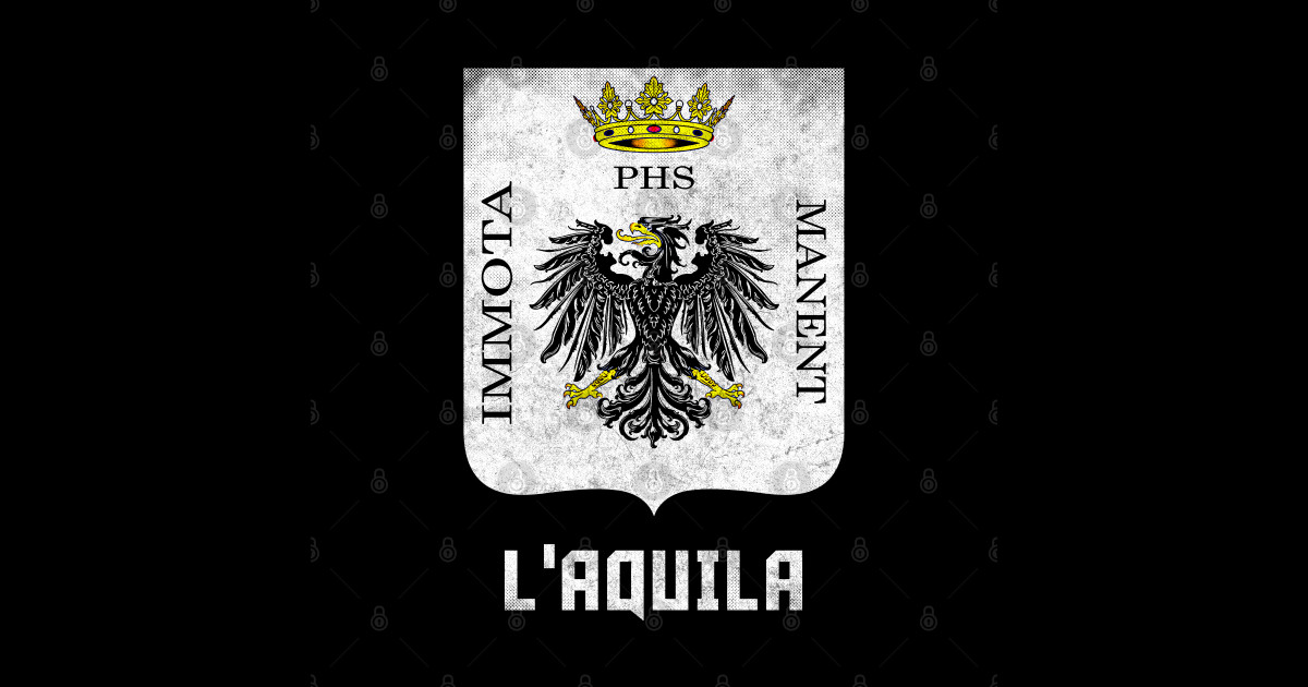 L'Aquila, Italia // Retro Faded Style Coat Of Arms Design - Aquila ...
