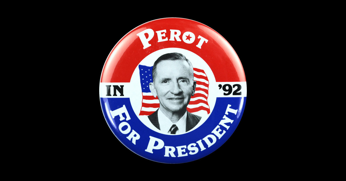 Ross Perot 1992 Presidential Campaign Button - Politics - Sticker ...