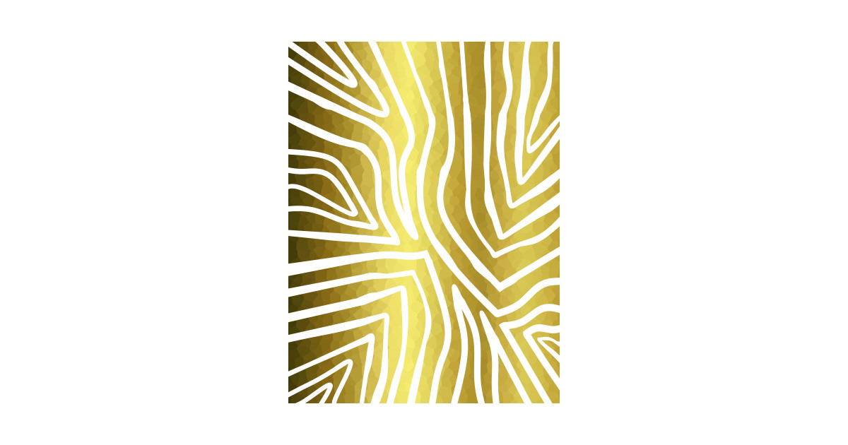 Zebra Stripes Gold - Zebra Print - Posters and Art Prints | TeePublic