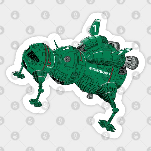 Red Dwarf Starbug - Red Dwarf - Sticker | TeePublic