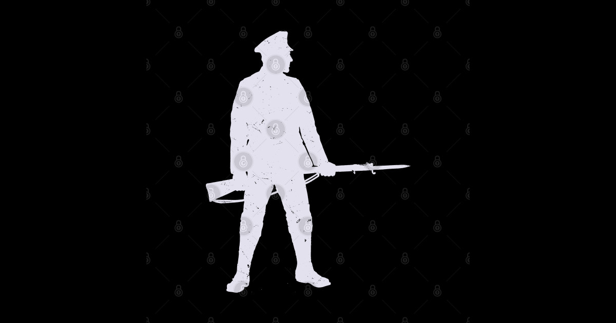 WW1 British Soldier Silhouette - Ww1 - Sticker | TeePublic