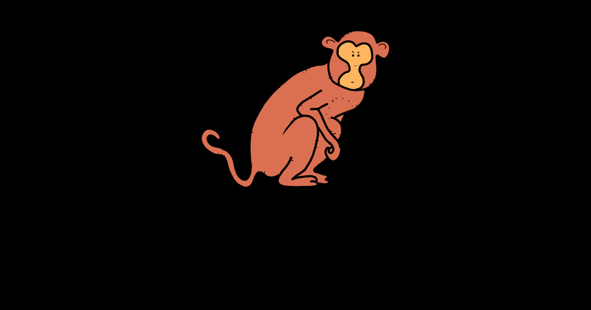 Grumpy Monkey - Monkey - Sticker | TeePublic