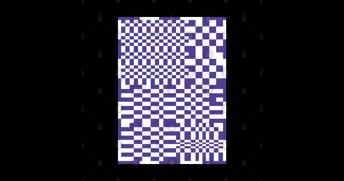 Checkerboard Pattern - Purple - Checkerboard - Sticker | TeePublic