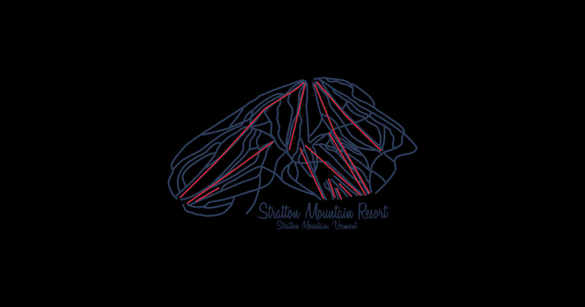 Stratton Mountain Resort Trail Map - Stratton - Posters and Art Prints ...