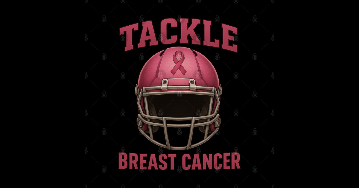Tackle Breast Cancer Awareness Pink Ribbon Football Helmet - Breast ...