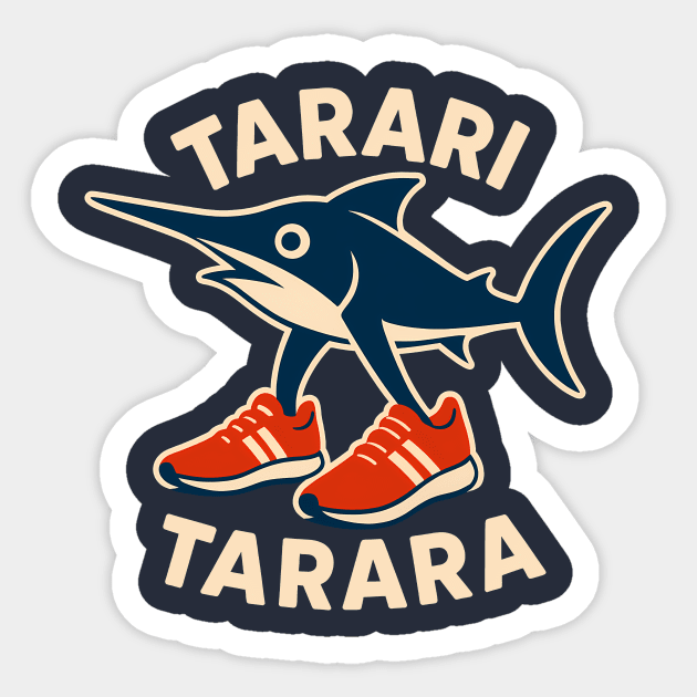 Tarari Tarara – Italian Brainrot Running Shark - Brainrot - Sticker ...