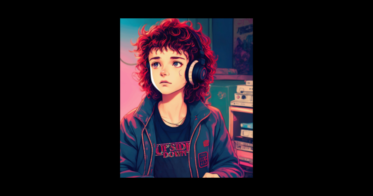 Netflix Stranger Things Dustin Anime aesthetic 80s - Stranger Things ...