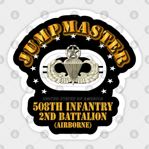2nd Battalion 508th Infantry Regiment - Jumpmaster - Iraq - Sticker ...