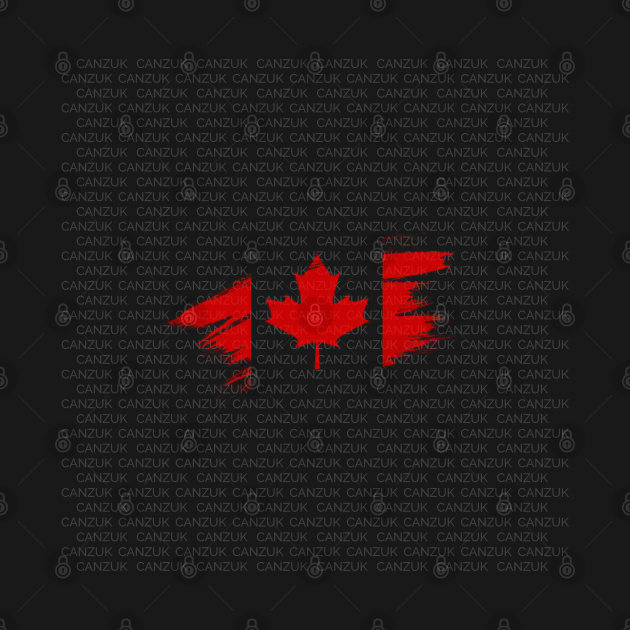 Canada Flag with CANZUK Wording Background - Canada - T-Shirt | TeePublic