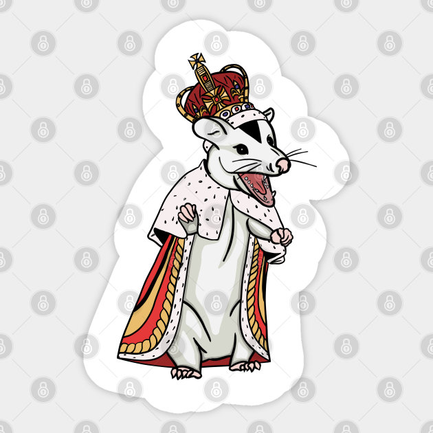 Mad Possum King - Opossum - Sticker | TeePublic