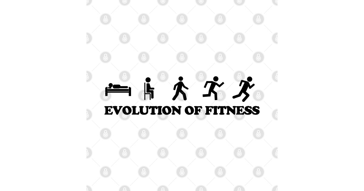Evolution Of Fitness (Running) - Running - T-Shirt | TeePublic