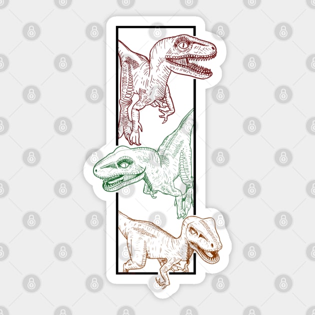 Velociraptor - Raptor - Jurassic Park - Sticker | TeePublic
