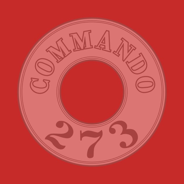 273 Commando - Engine Label (Ghost White) - Commando - T-Shirt | TeePublic