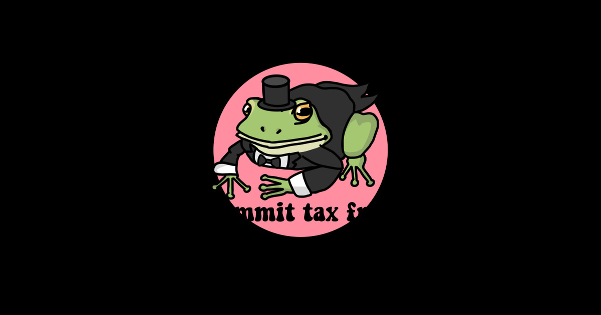 Commit Tax Frog Sticker - Pink - Commit Tax Frog - Posters and Art ...