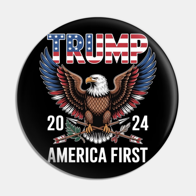 Trump America First Bald Eagle Pro Trump USA Flag - Trump America First ...