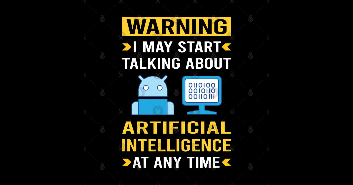 Warning Artificial Intelligence AI - Artificial Intelligence - Sticker ...