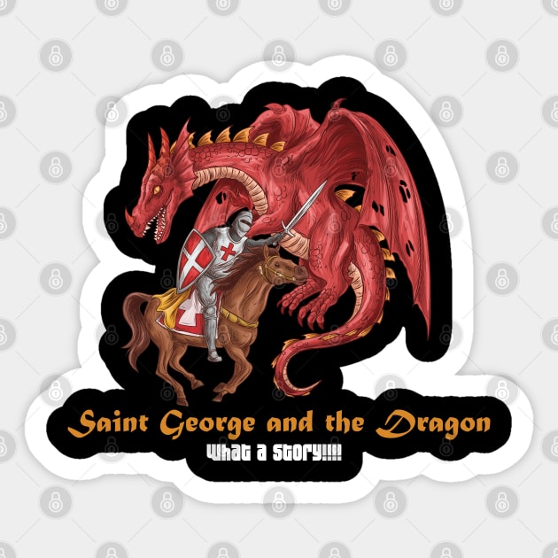 Saint George And The Dragon - Saint George - Sticker | TeePublic