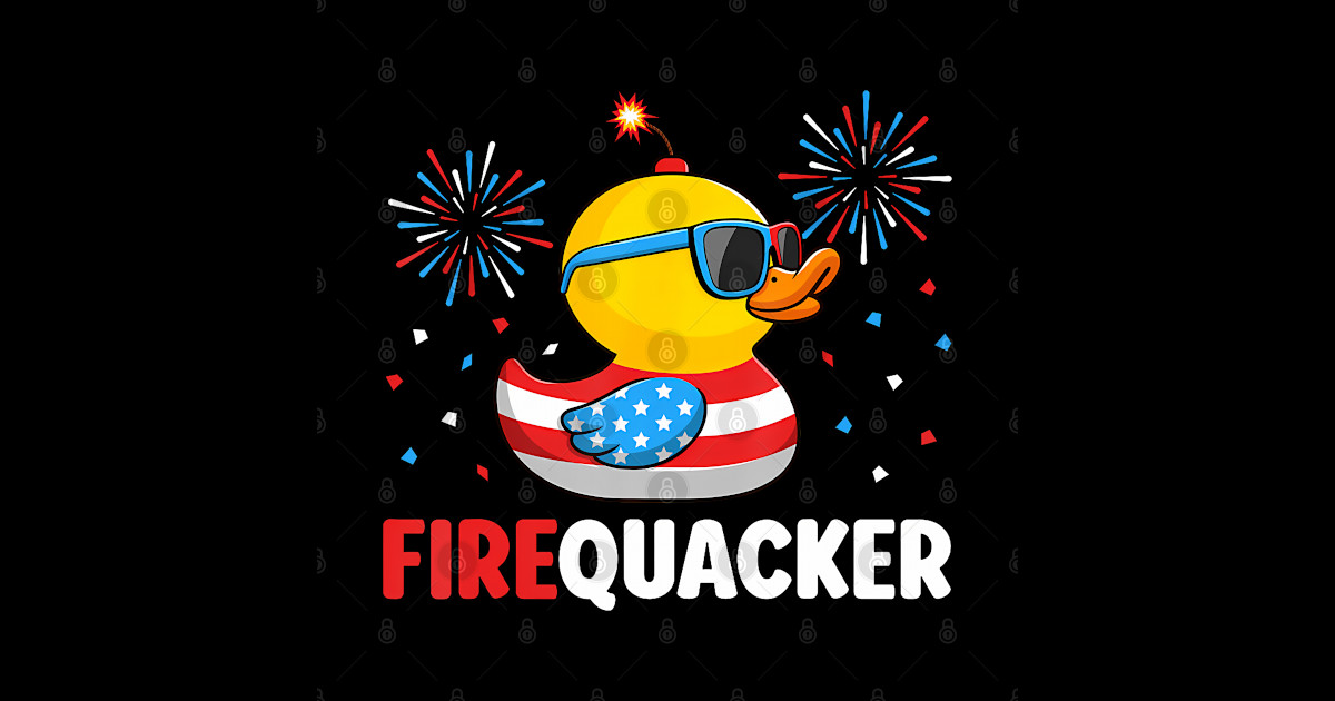 4Th Of July Duck Firequacker Patriotic Fourth Of July Funny - 4th Of ...