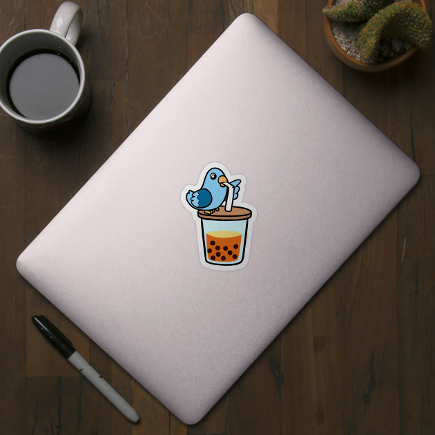 Boba Bird - Boba - Sticker | TeePublic