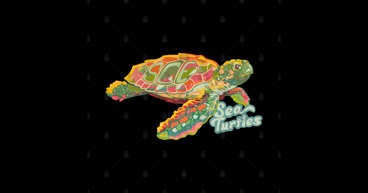 SCE- Sea Turtles - Sea Turtles - Sticker | TeePublic