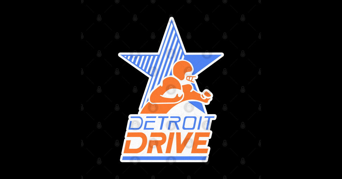 Defunct Detroit Drive AFL Football - Detroit - Sticker | TeePublic