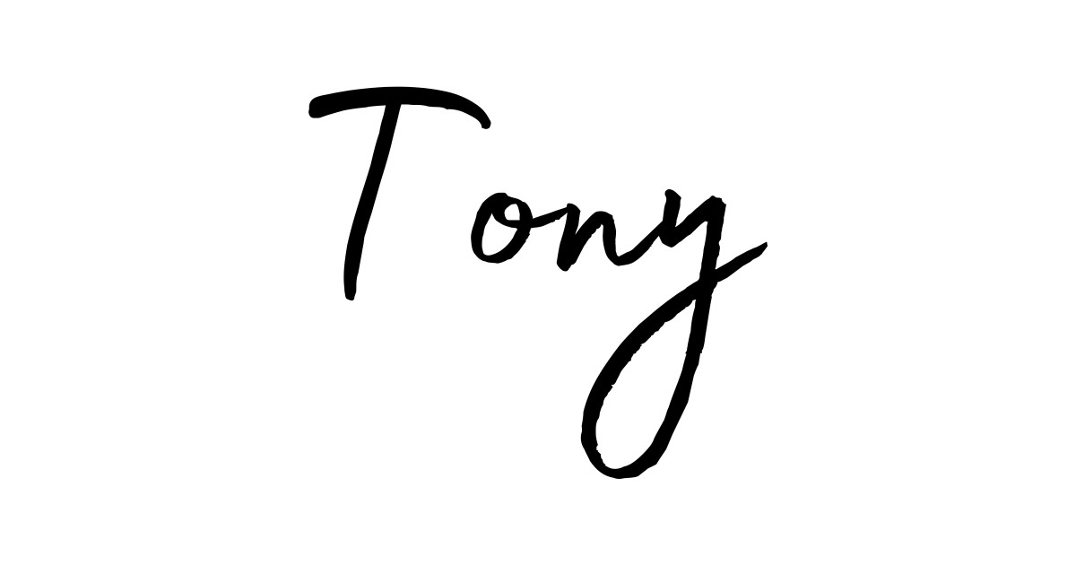 Tony Name Calligraphy - Tony - Posters and Art Prints | TeePublic